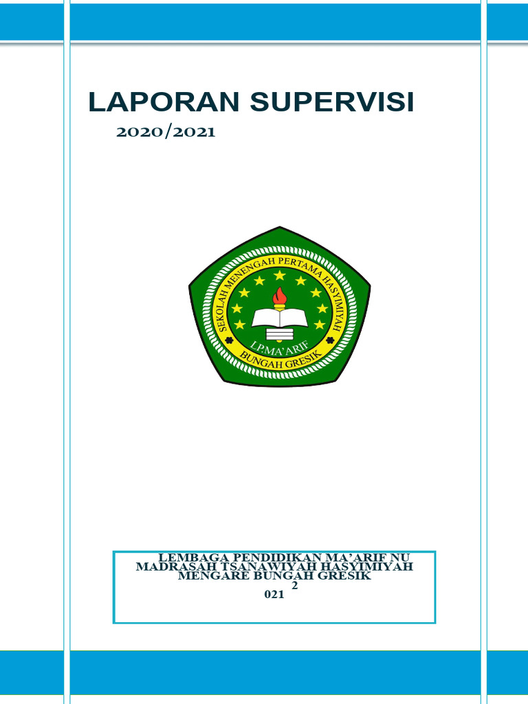 Laporan Supervisi 2020-2021 MTs Hasyimiyah - Compressed | PDF