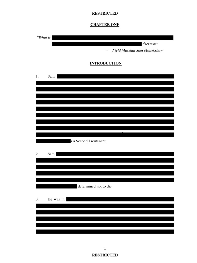 Field Marshal Sam Manikshaw Script | PDF | Pakistan Army | Military ...