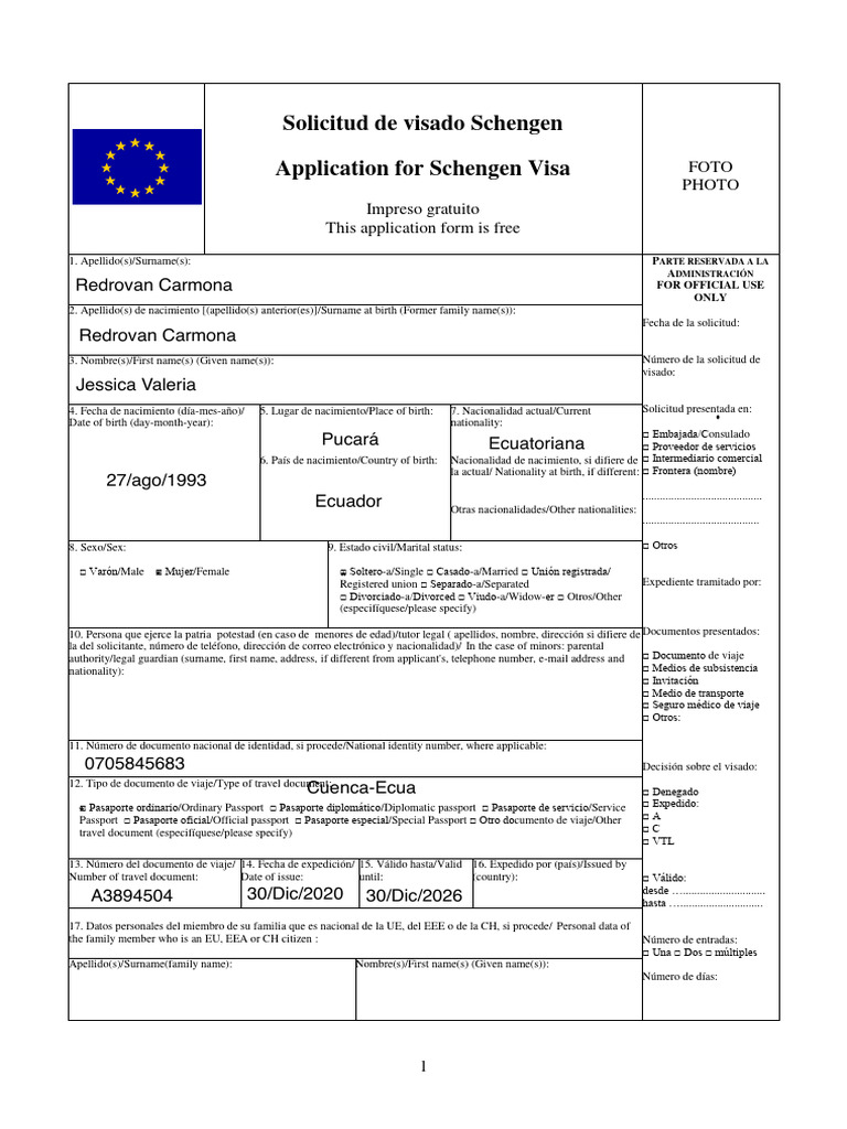 Solicitud de Visado Schengen: Guía Completa | PDF