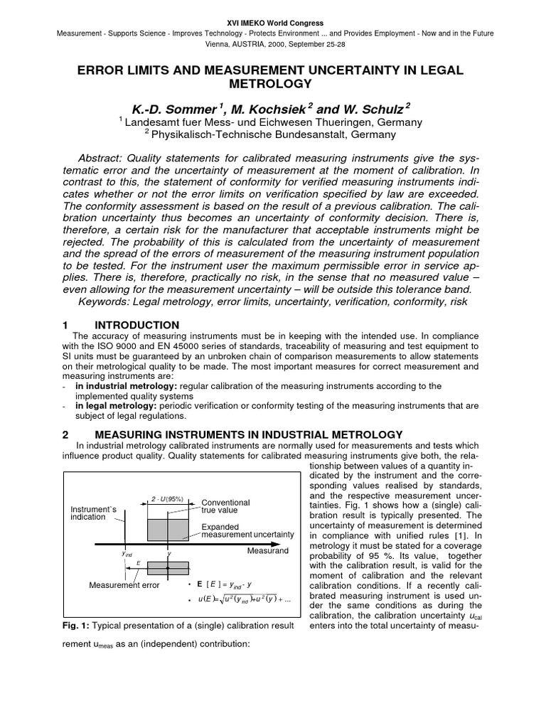 Error Limits in Legal Metrology | PDF | Technology & Engineering