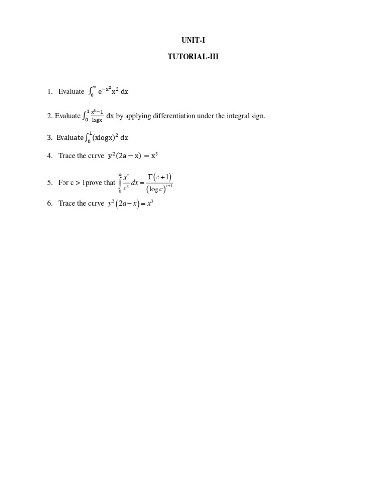 Tutorial Sheet | PDF | Geometry | Mathematics
