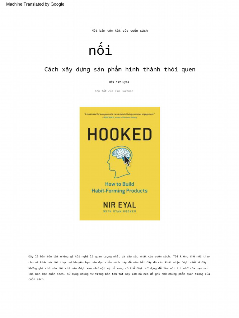 Hooked-How-to-build-habit-forming-products-summary (VN) | PDF