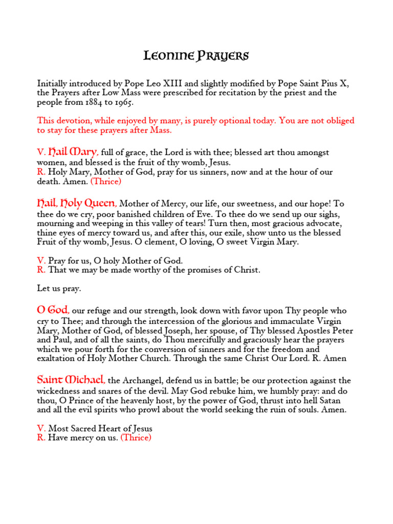 7.+Leonine+Prayers | PDF