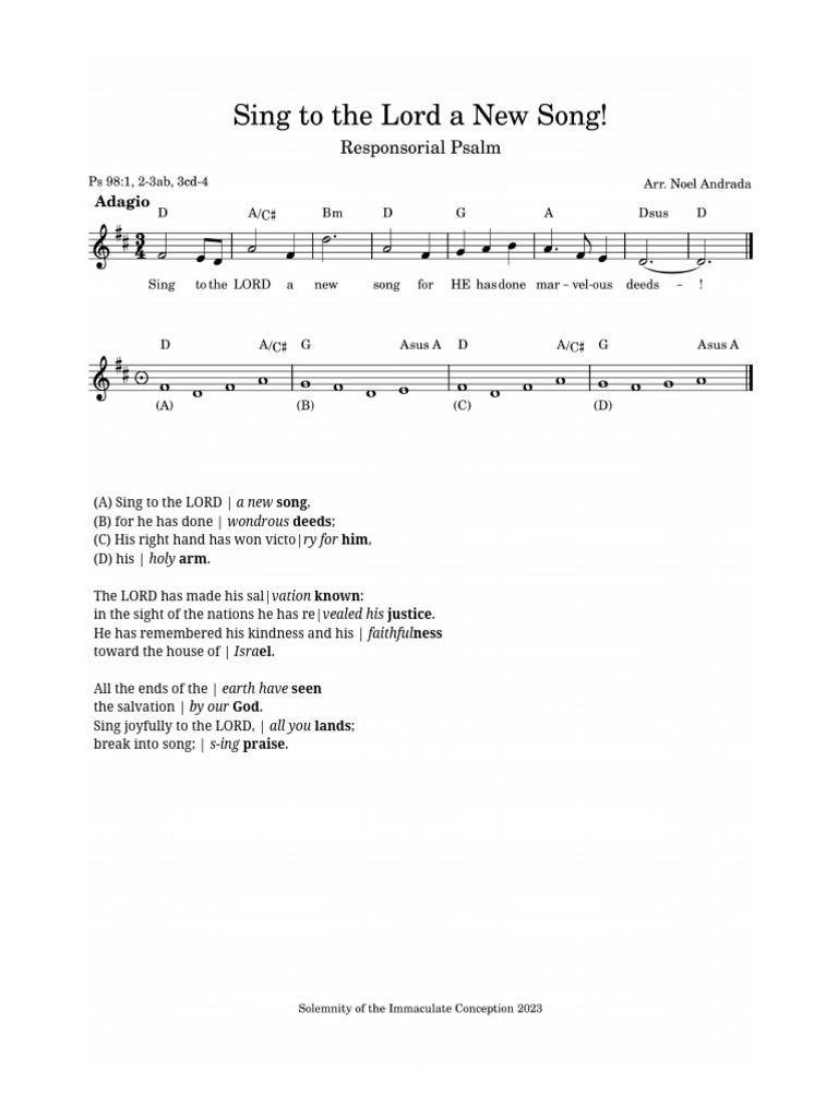 Responsorial Psalm Missa Inmaculada | PDF | Foreign Language Studies