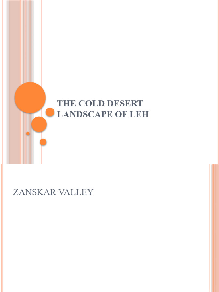 Cold Desert Landscape of Leh | PDF