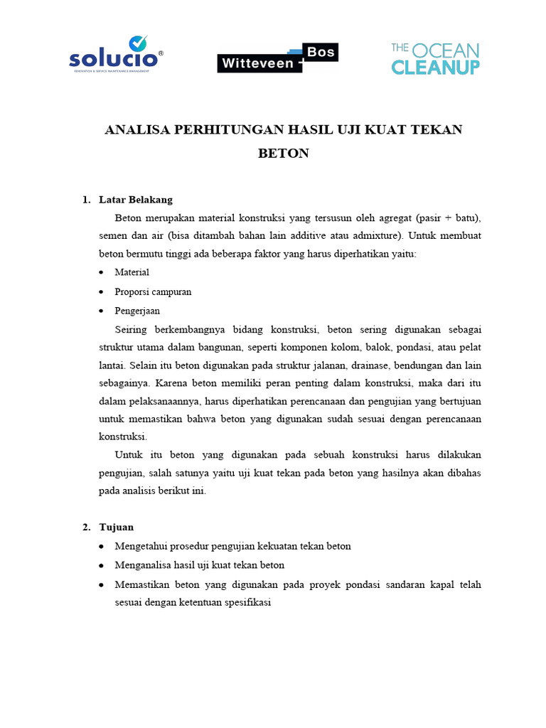 Uji Kuat Tekan Beton Proyek | PDF