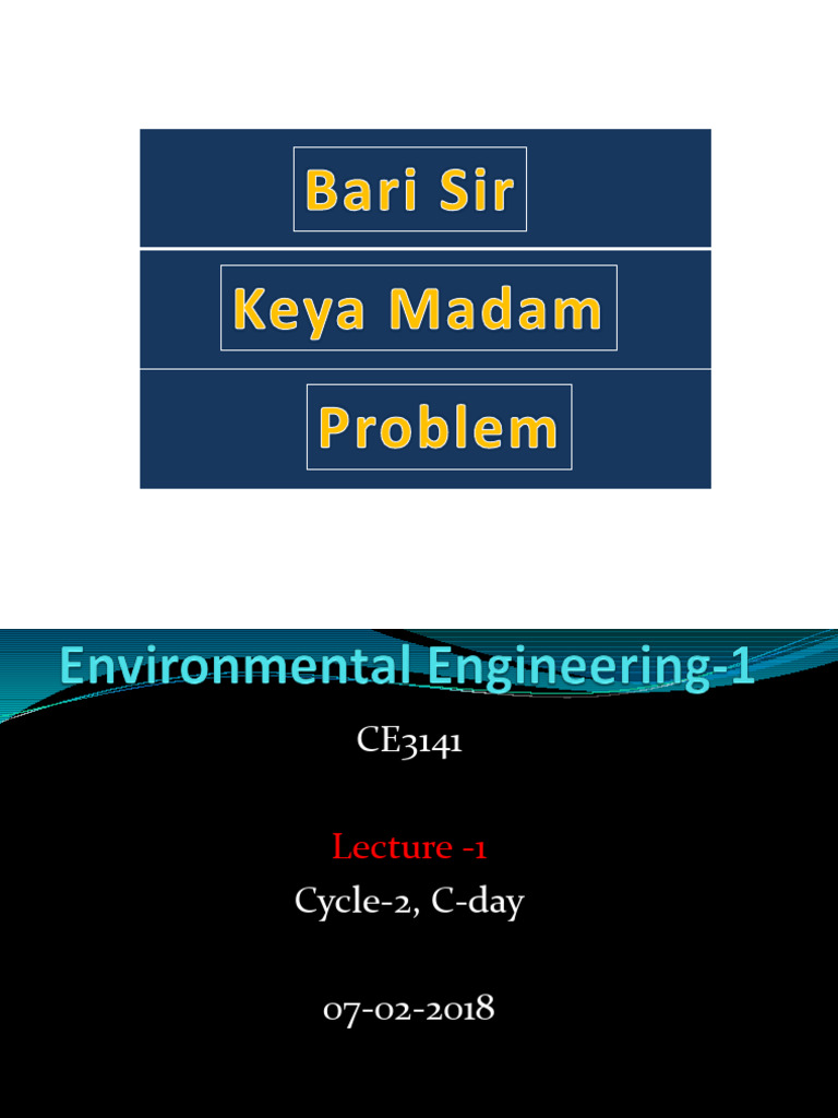Environment Engineering-(Bari Sir _ Keya Madam) | PDF