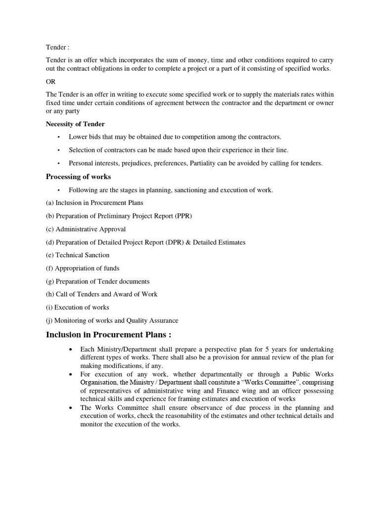 Module 4 Notes Word | PDF | Procurement | Subcontractor