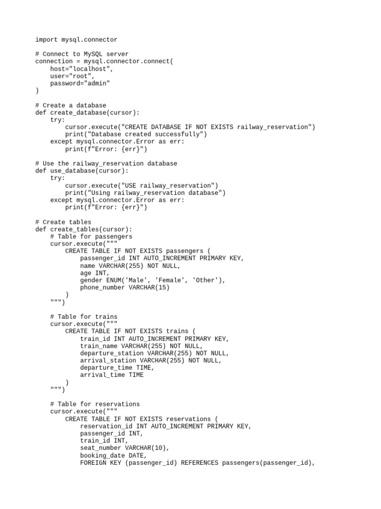 Table For All Database | PDF