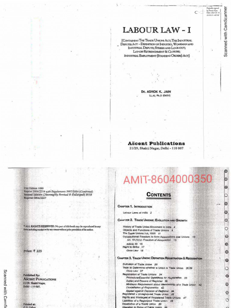 Labour Law – i by Ashok Jain | PDF