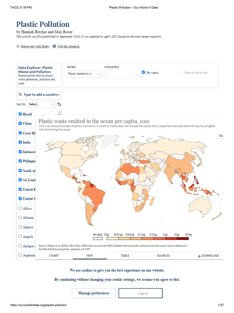 Global Plastic Pollution Overview | PDF | Plastic | Waste