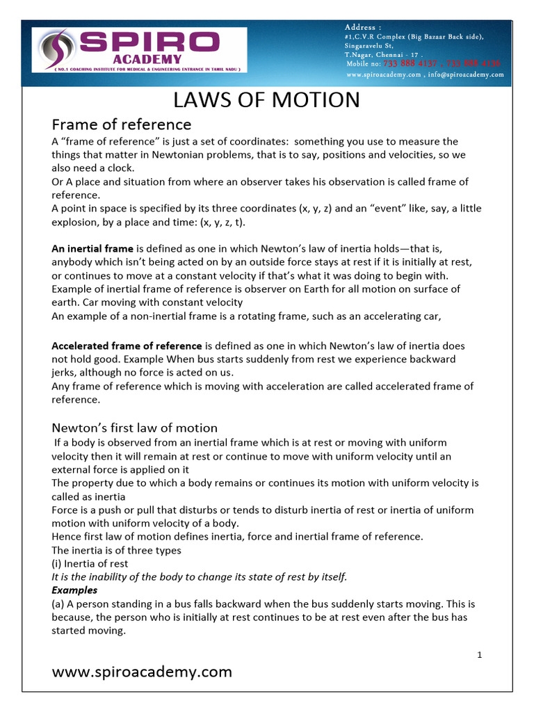 Laws of Motion | Download Free PDF | Force | Rocket