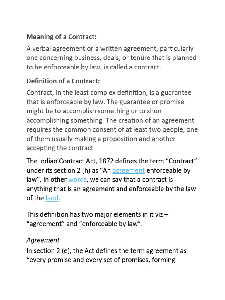 Essentials For Forming Contract | PDF | Business | Finance & Money ...