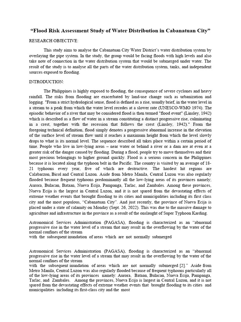 Flood-Risk-Assessment-Study-of-Water-Distribution-in-Cabanatuan-City ...