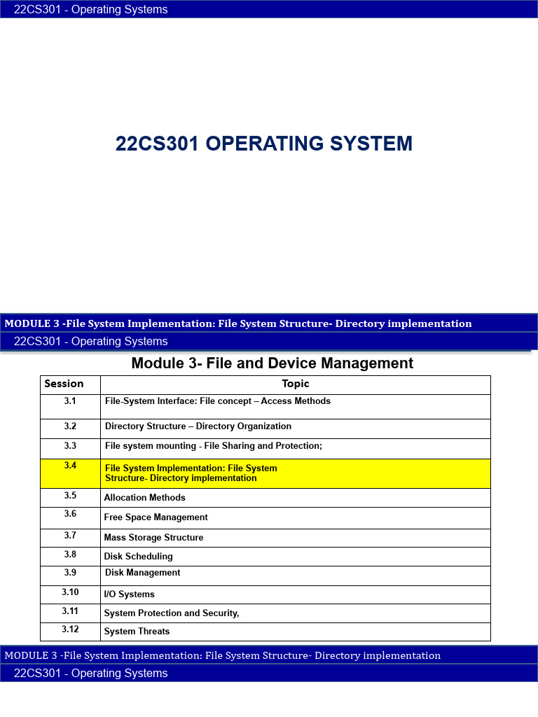 3.4. File System Implementation-File Strucure | PDF