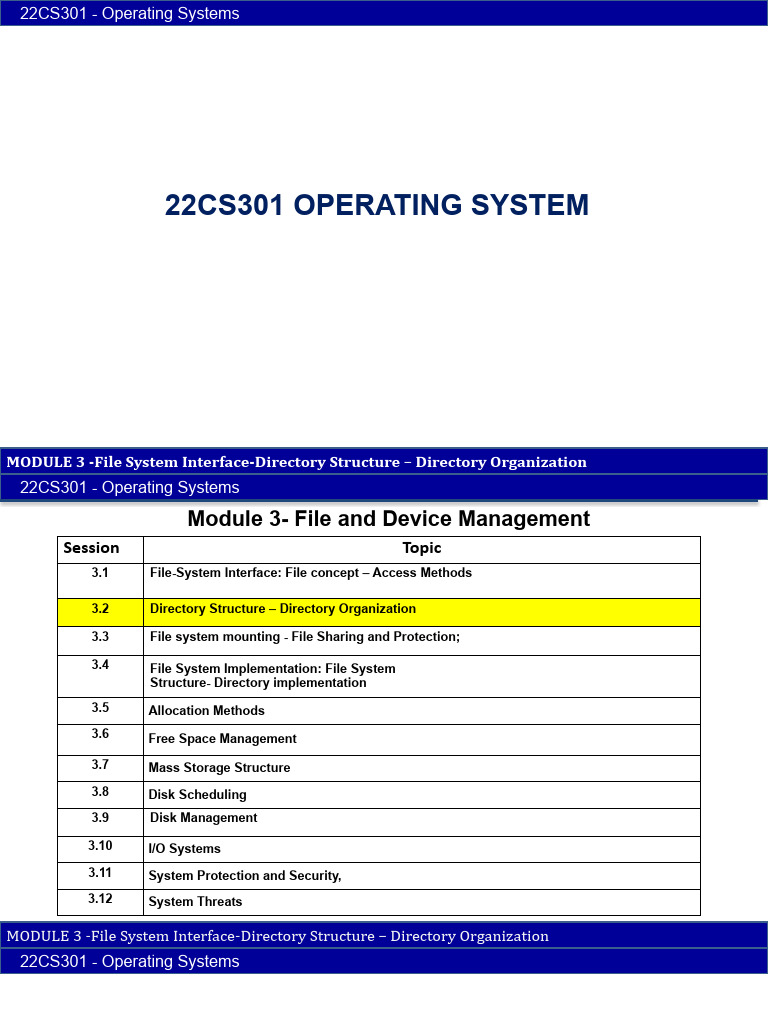 3.2. File System Interface-Directory Structure and | PDF