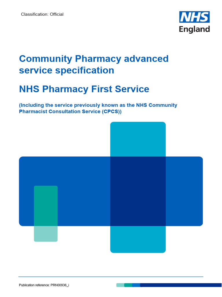 PRN00936 I Community Pharmacy Advanced Service Specification NHS ...