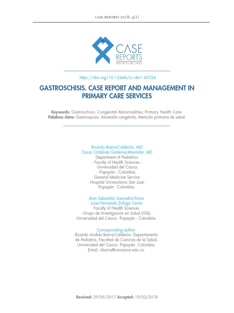 Gastroschisis Case Management in Primary Care | PDF