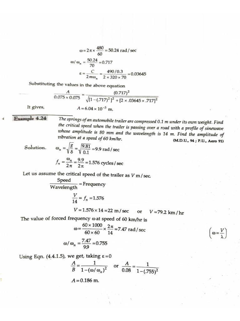 Vibrations Questions | PDF
