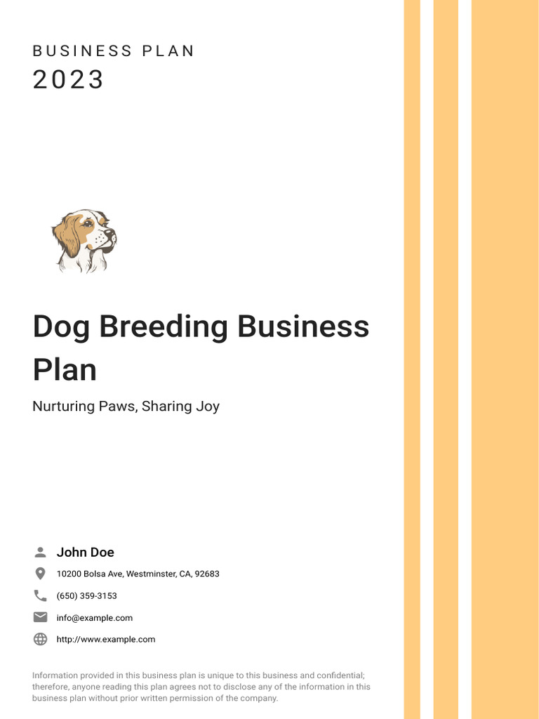 Dog Breeding Business Plan | PDF