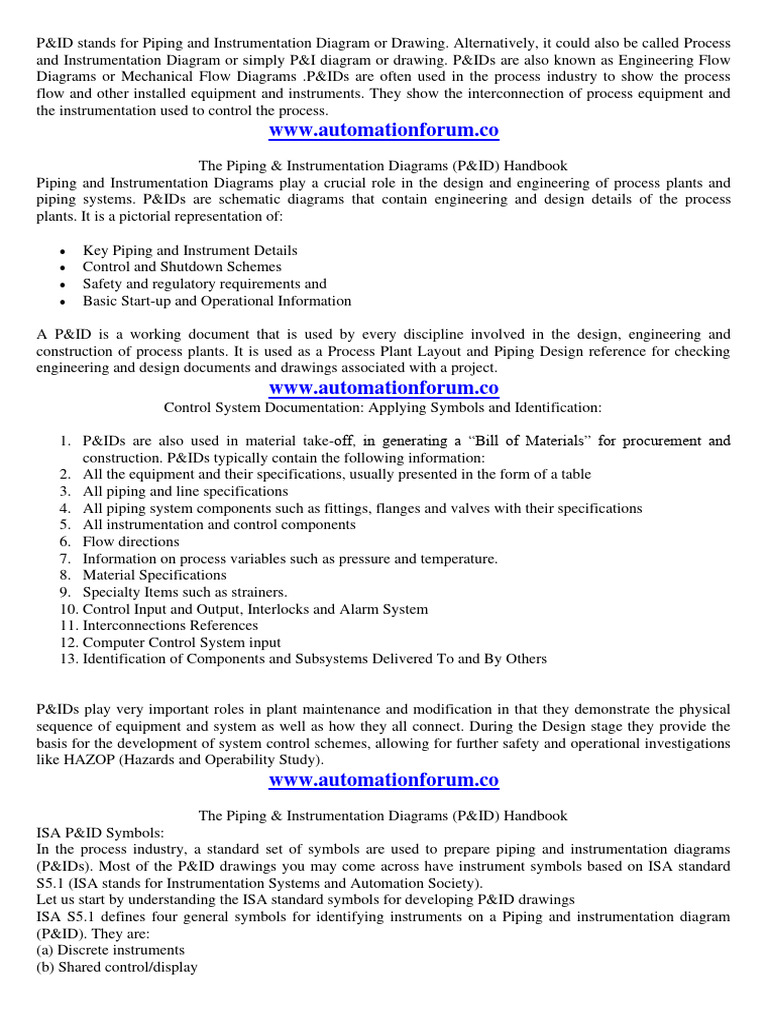 p&ID | PDF | Instrumentation | Valve