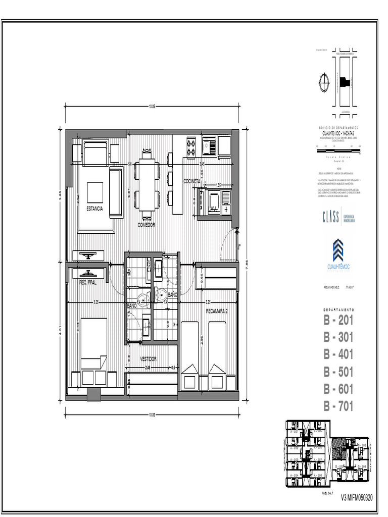 V3 EDIFICIO B - 201 Al 701 | PDF