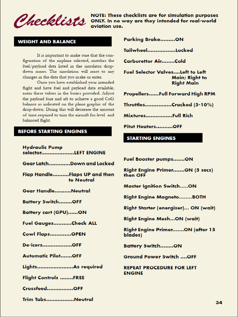 DC-3 Checklist | PDF
