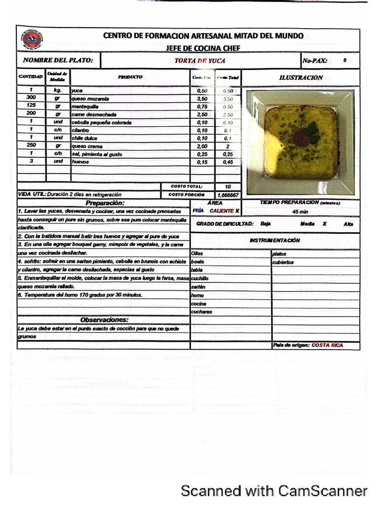 Cocina Costa Rica | PDF
