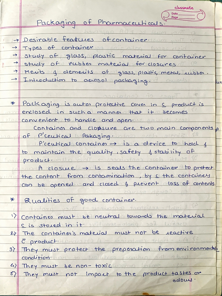 Packaging Notes Part 1 | PDF