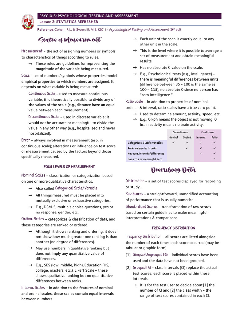 Week 2 - A Statistics Refresher | PDF