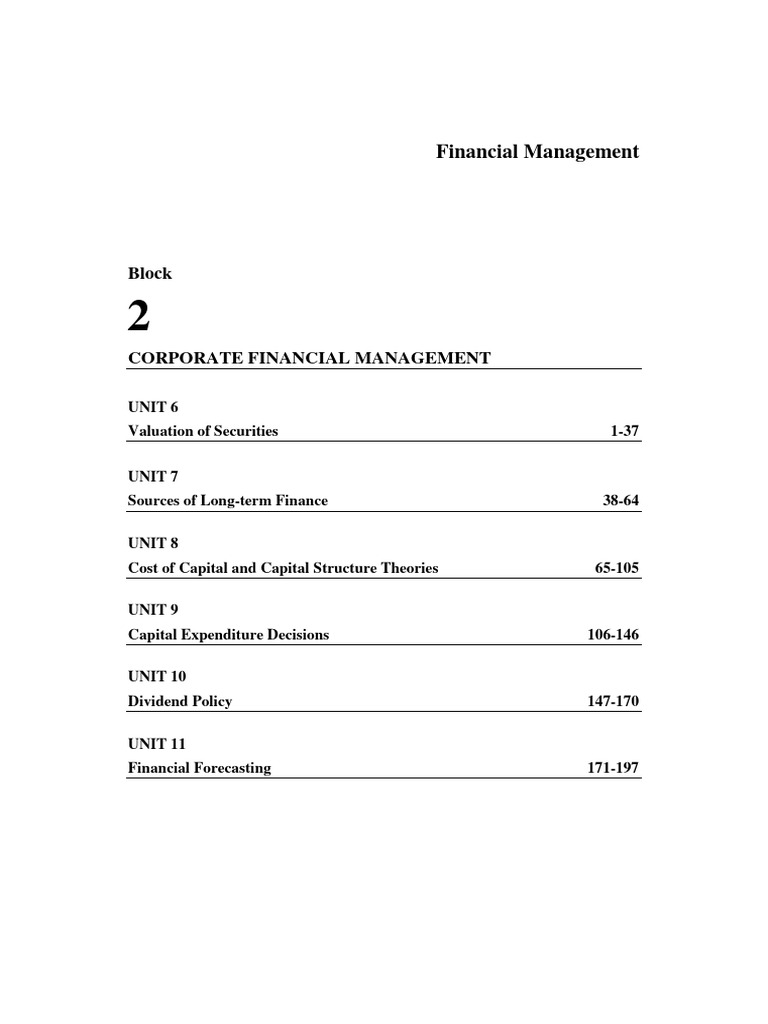 4.2 Financial Management Block 2 | PDF