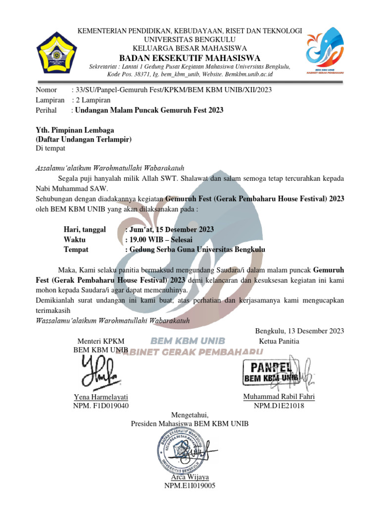 Gemuruh Fest 2023 Invitation | PDF