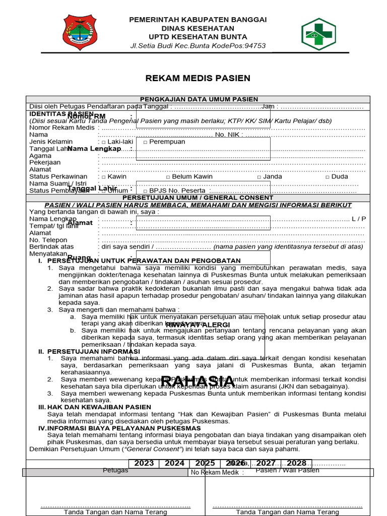 Statur Rekam Medis Rawat Jalan | PDF