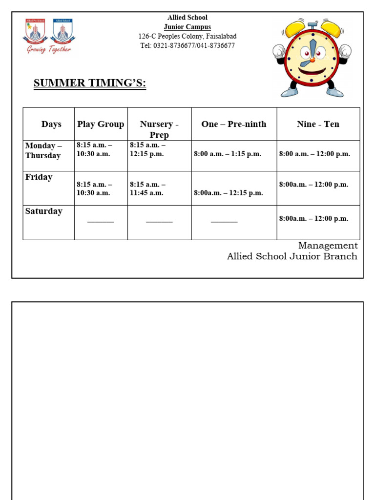 Timing's Circular | PDF