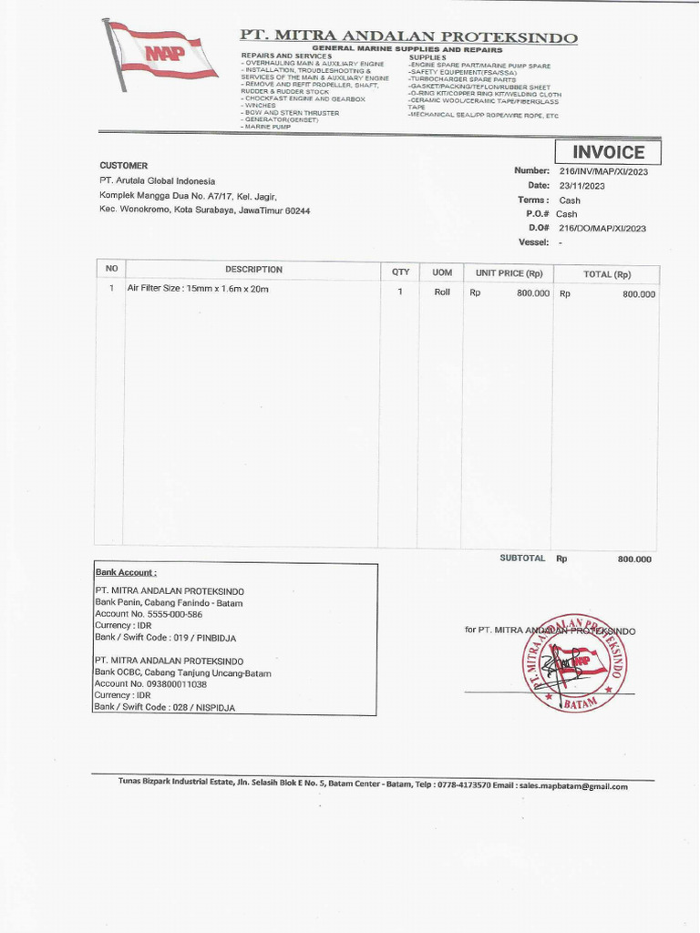 INV 216 - Air Filter | PDF