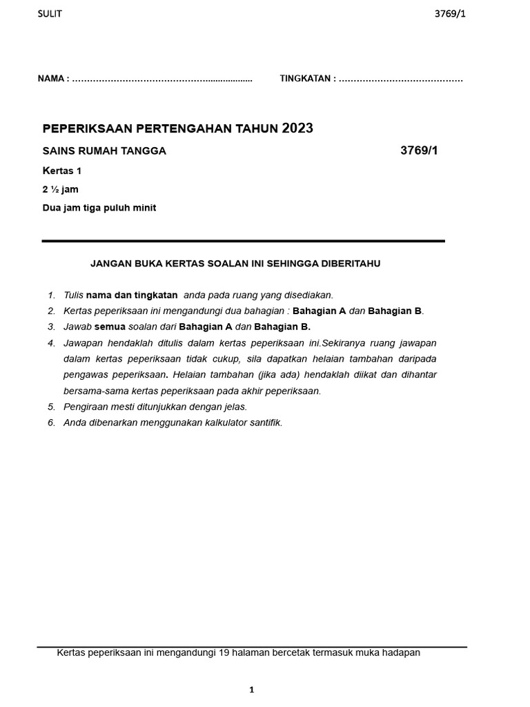 Soalan SRT PP2023 | PDF