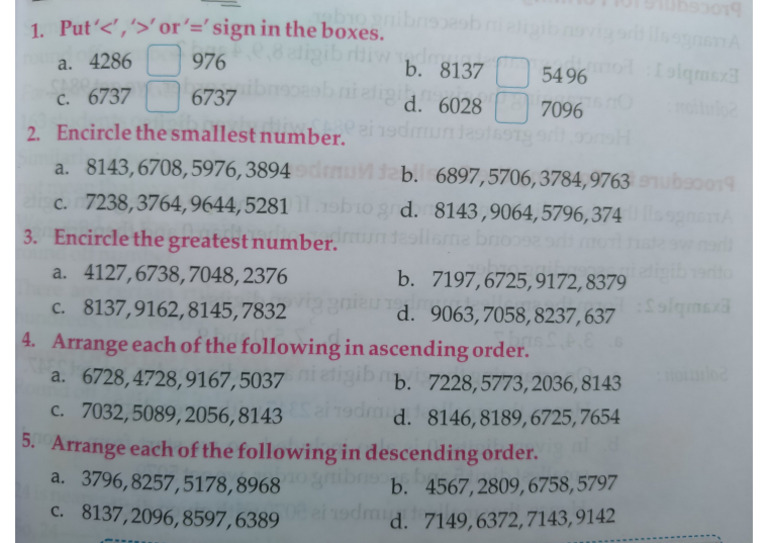 Class - 3 Homework | PDF