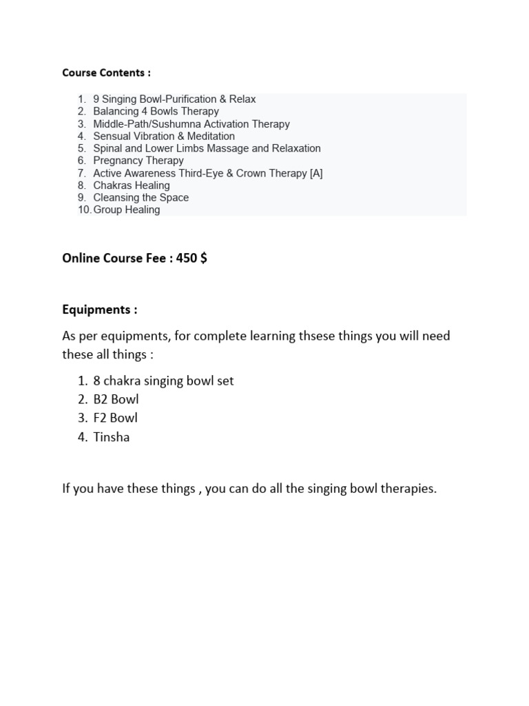 Course Contents | PDF
