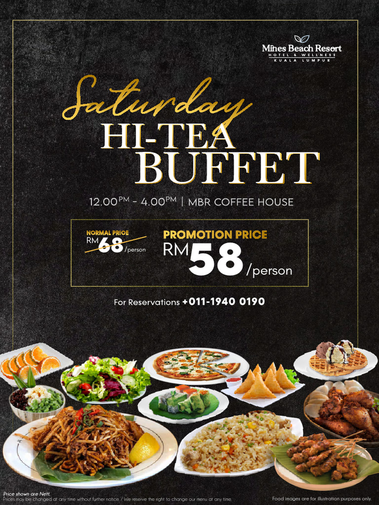 Hi Tea Buffet Menu at Mines Beach Resort | PDF