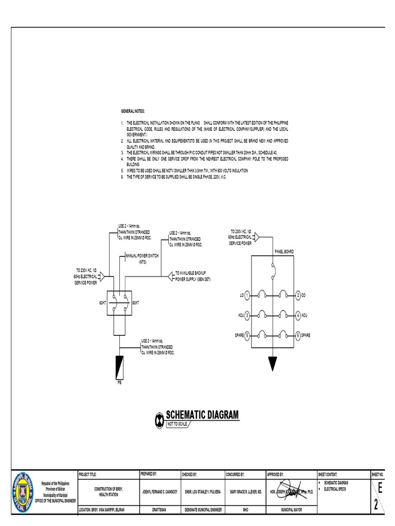 Schematic Diagram | PDF | Electrical Components | Building Engineering