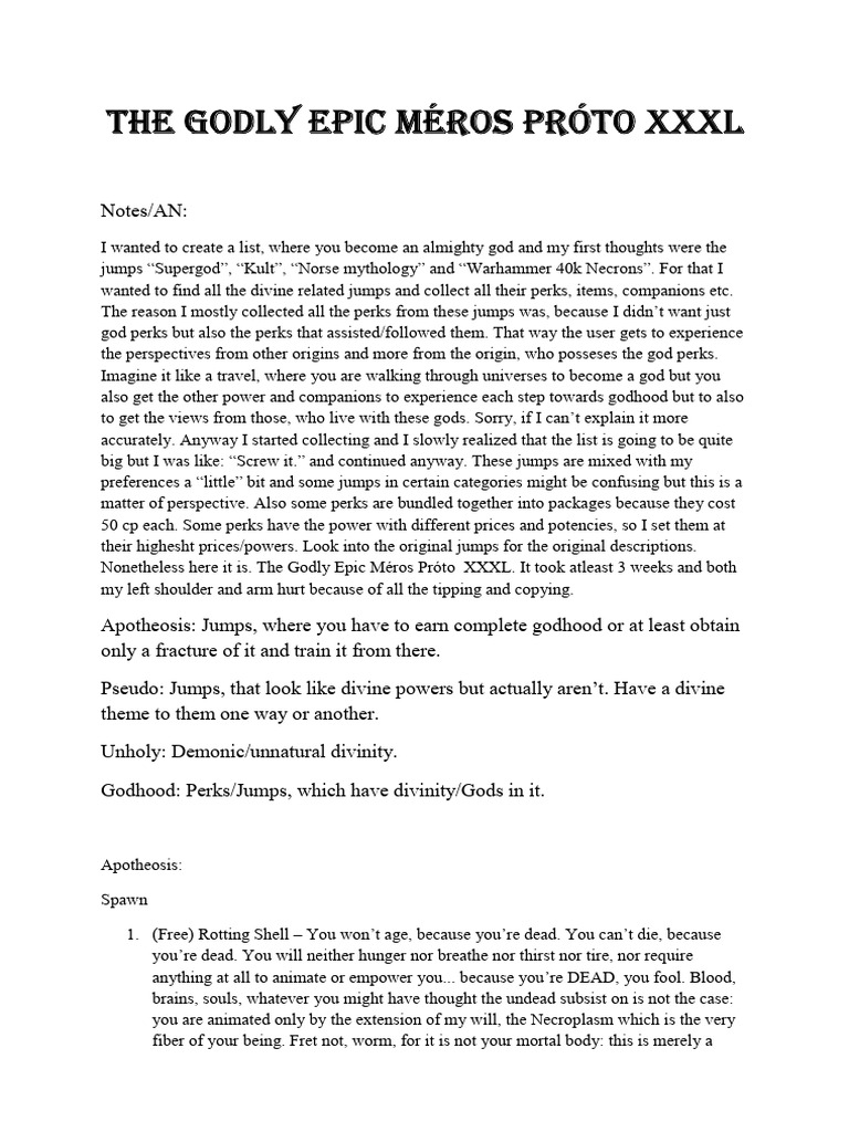 The Godly Epic Méros Próto XXXL | PDF | Soul | Heaven
