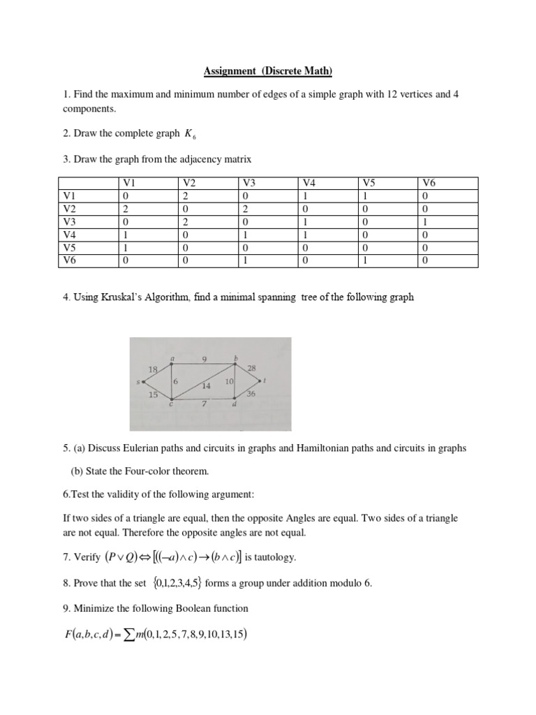 Assignment - Discrete Mathematics | PDF