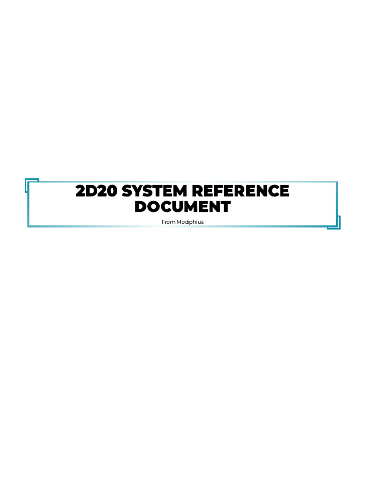 184636-2D20 System SRD v1.1 | PDF | Dice | Gaming
