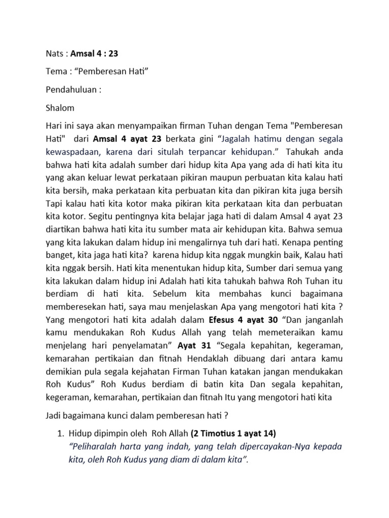 Pemberesan Hati | PDF