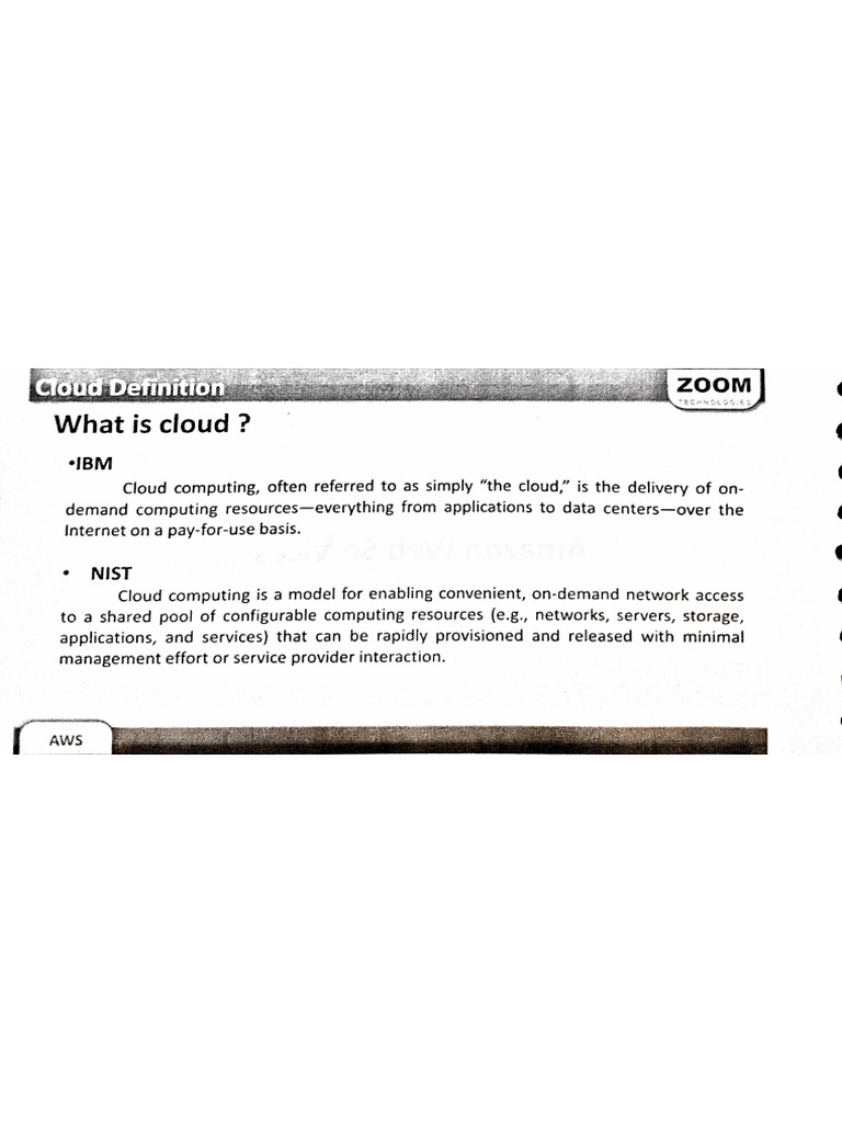 Cloud Defination | PDF