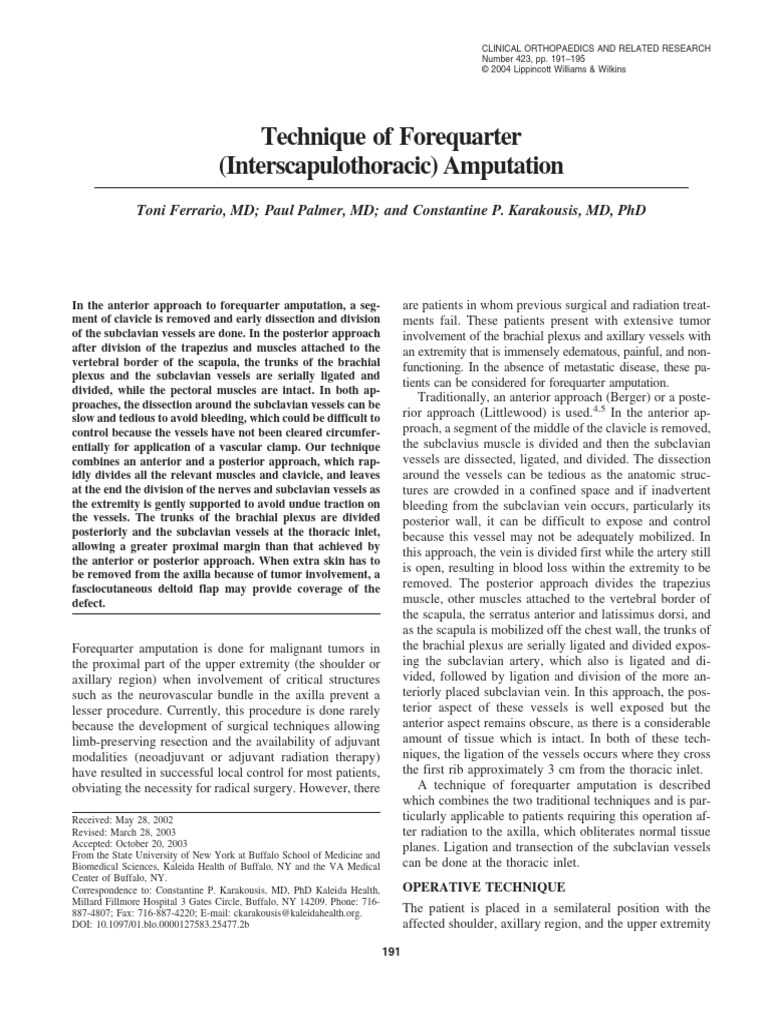 Forequarter 1 | PDF | Metastasis | Human Anatomy