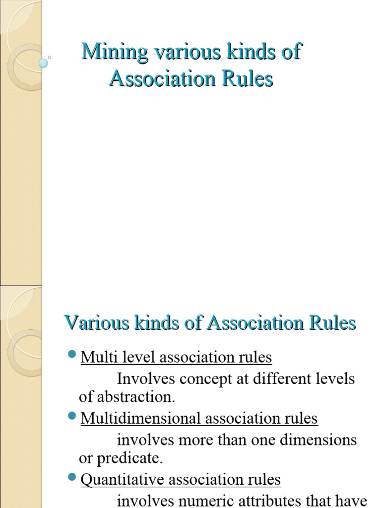 Mining Various Kinds of Association Rules Iv1 | PDF