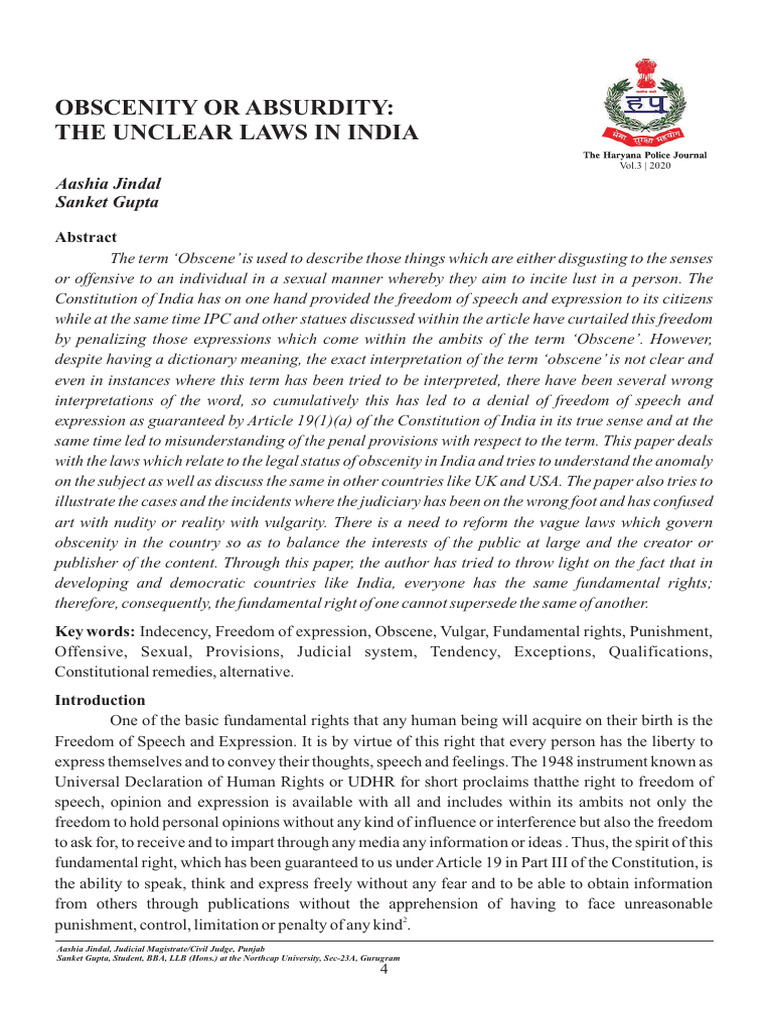 Obscenity Absurdity | PDF