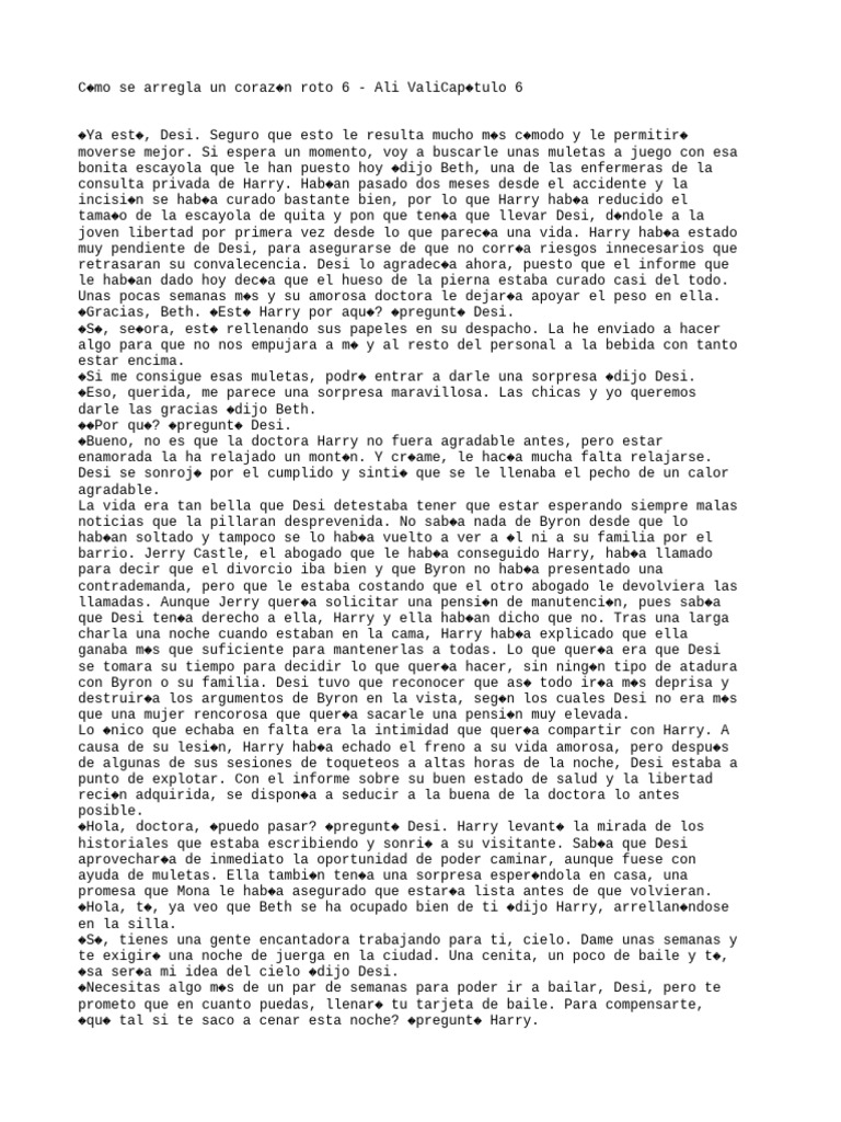 Cómo Se Arregla Un Corazón Roto 6 - Ali Vali | PDF