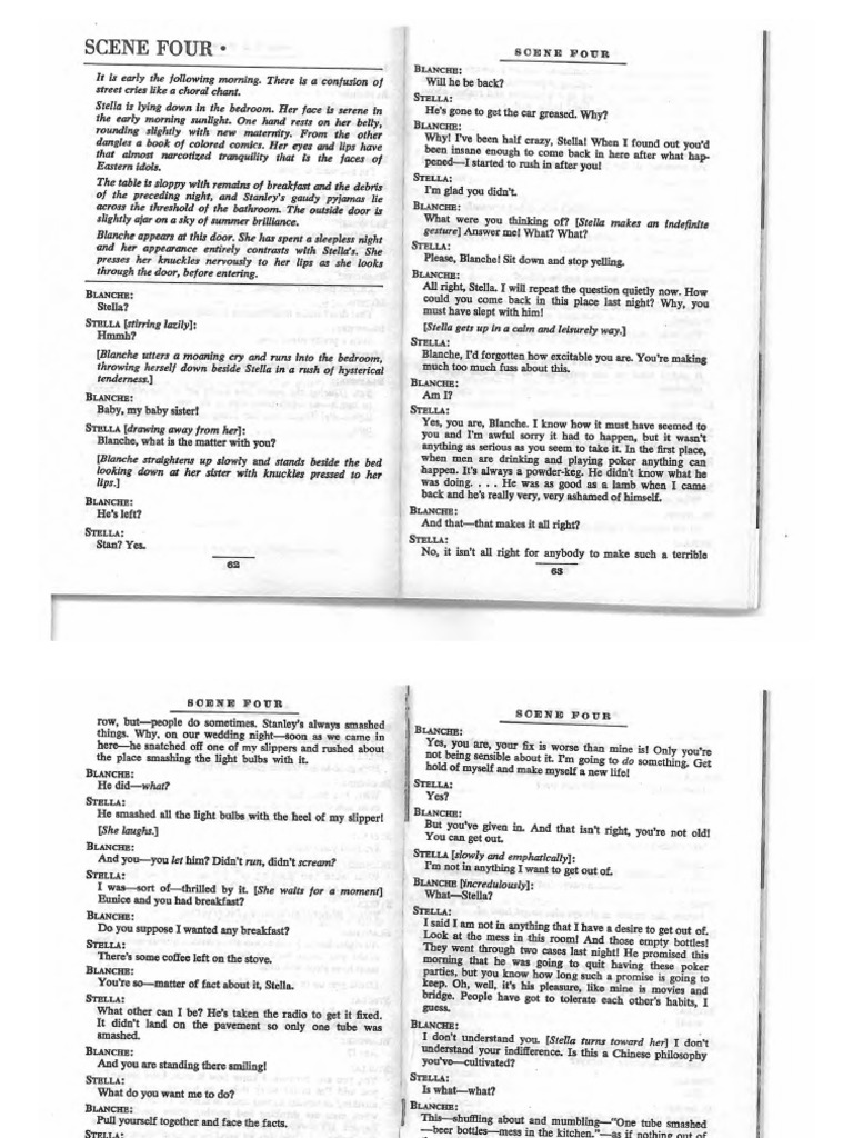 A Streetcar Named Desire SCENE | PDF